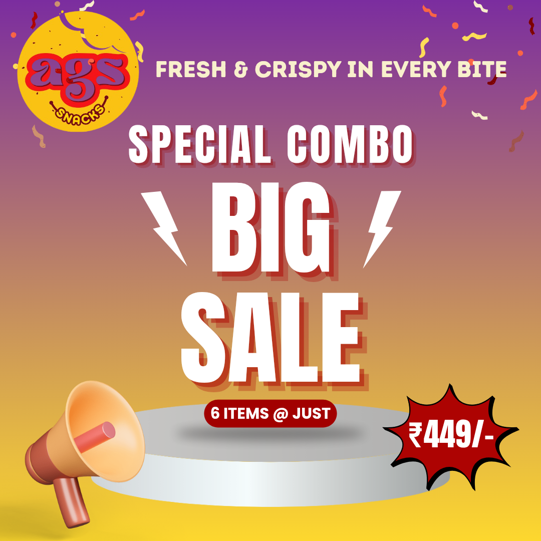 Best Selling Combo ₹449 (6 Items) - AGS Snacks